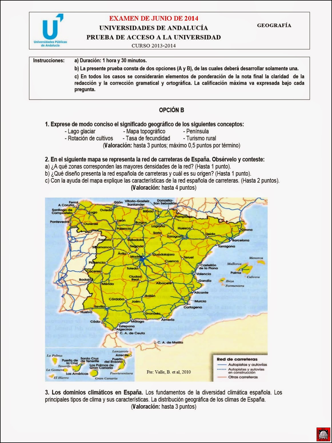 Lyceo Hispánico: Las Propuestas de Exámenes de Geografía del Curso 2013 ...